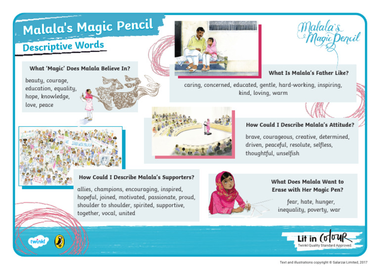 Malalas Magic Pencil Descriptive Word Mat | PDF