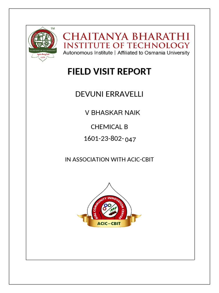Field Visit Report | PDF | Agriculture