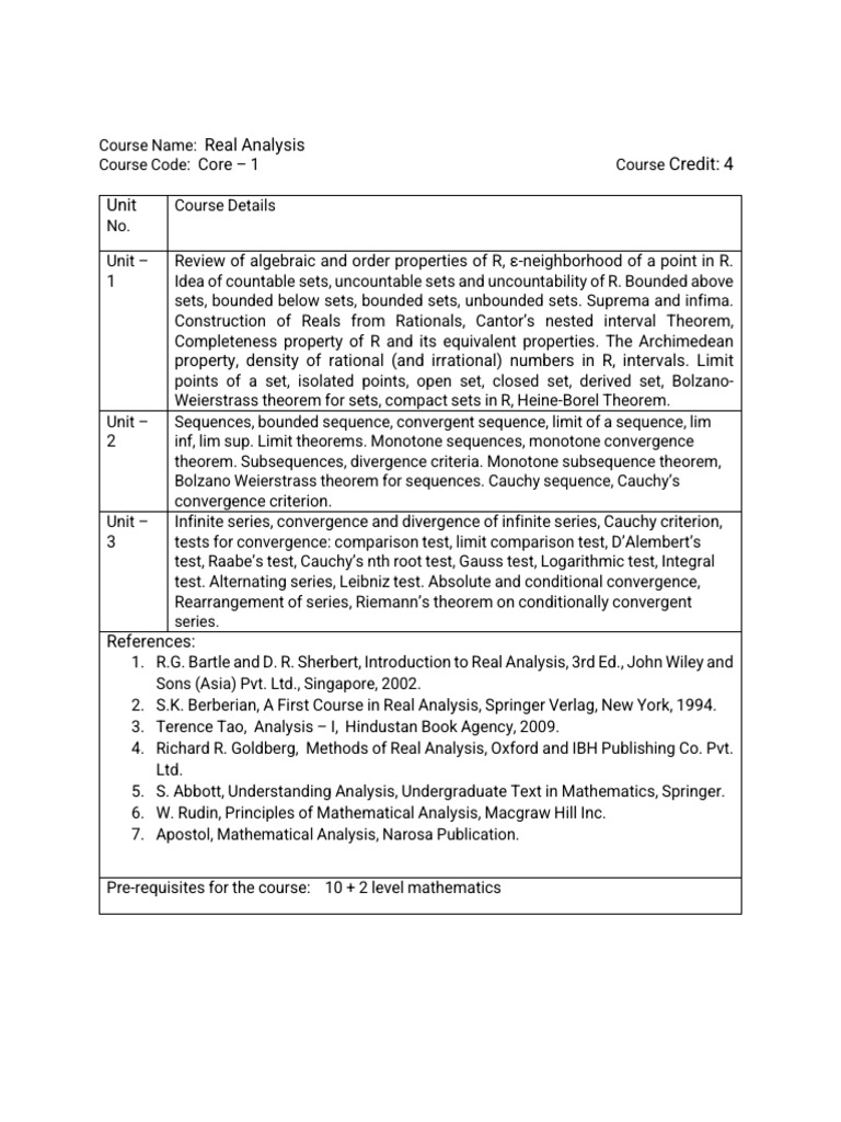 Syllabus First Year First Semester | PDF | Linear Map | Vector Space