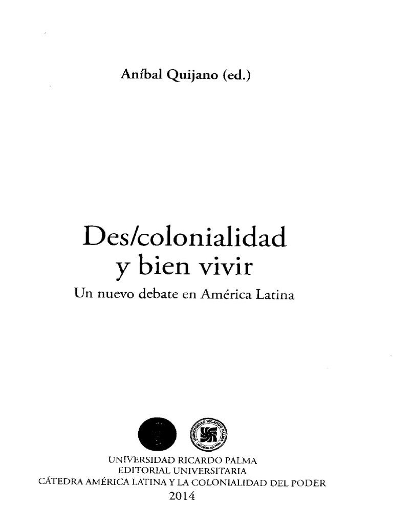 QUIJANO Des-Colonialidad-Y-Bien-Vivir-Un-Nuevo-Debate-En | PDF | America latina | Perú