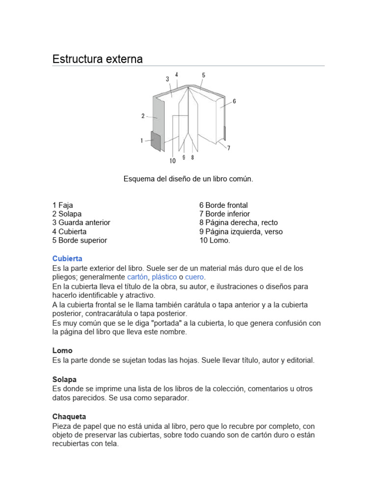 Estructura Del Libro | PDF | Libros | Publicación