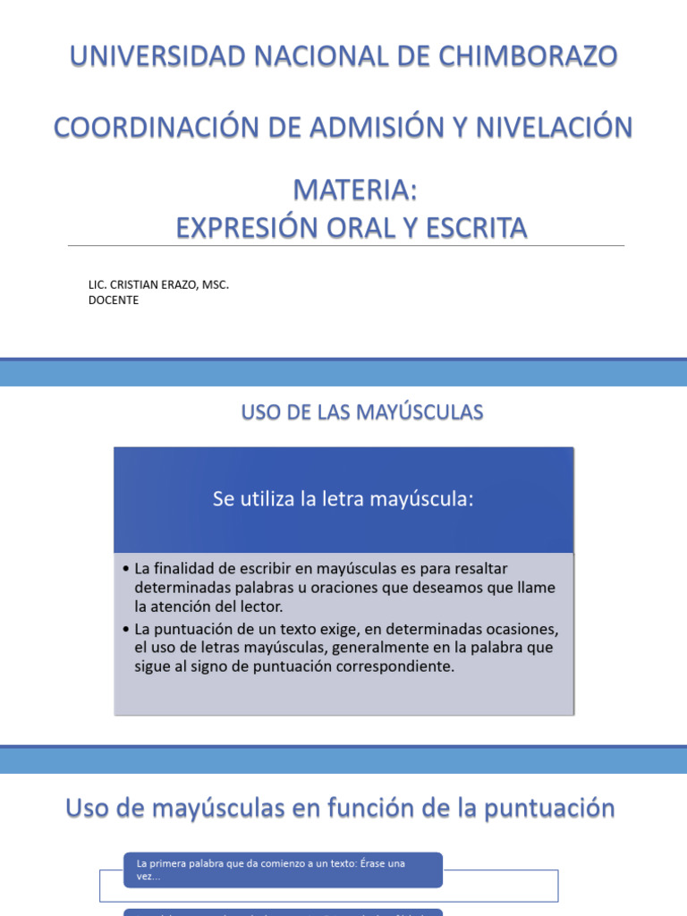 1.2 Uso de Mayúsculas - 1.3 Signos de Puntuación | PDF | Puntuación | Coma