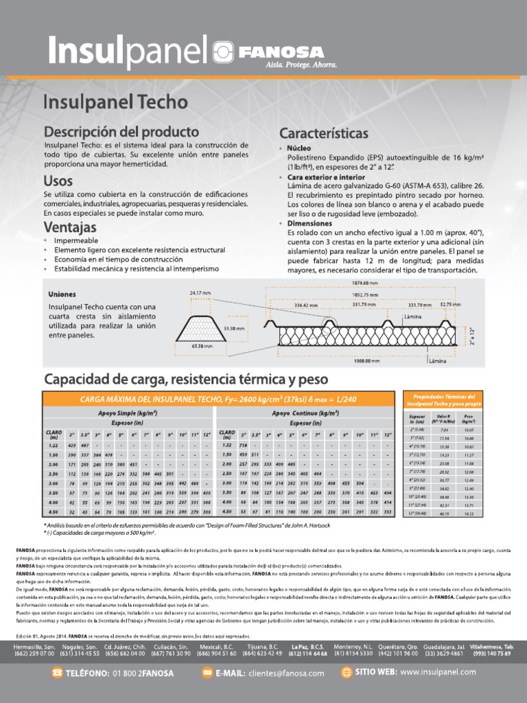 Insulpanel Ficha Tecnica | PDF
