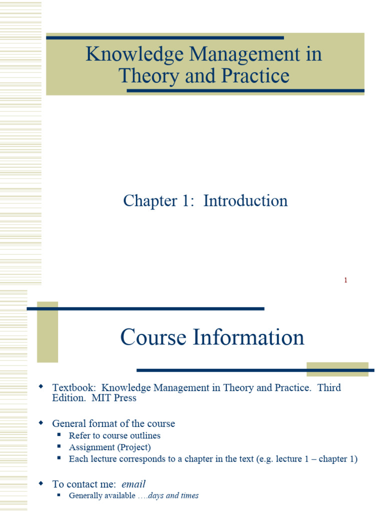 Lecture 1 (CHP 1) | PDF | Knowledge | Tacit Knowledge