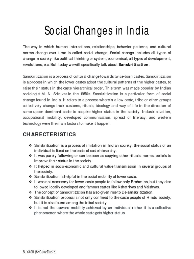Social Changes in India | PDF