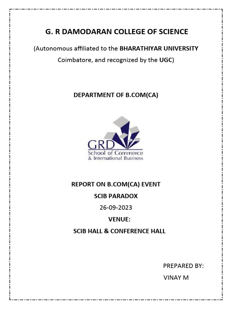 Event Report - Scib Paradox | PDF | Marketing | Creativity