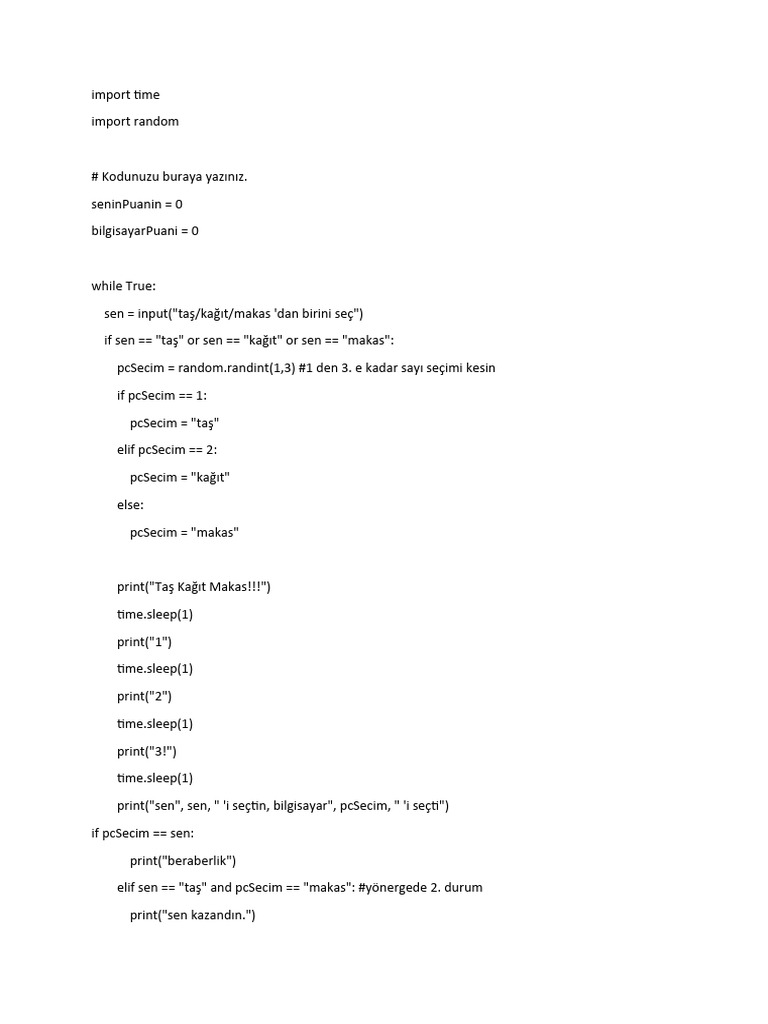 Taş Kagıt Makas | PDF