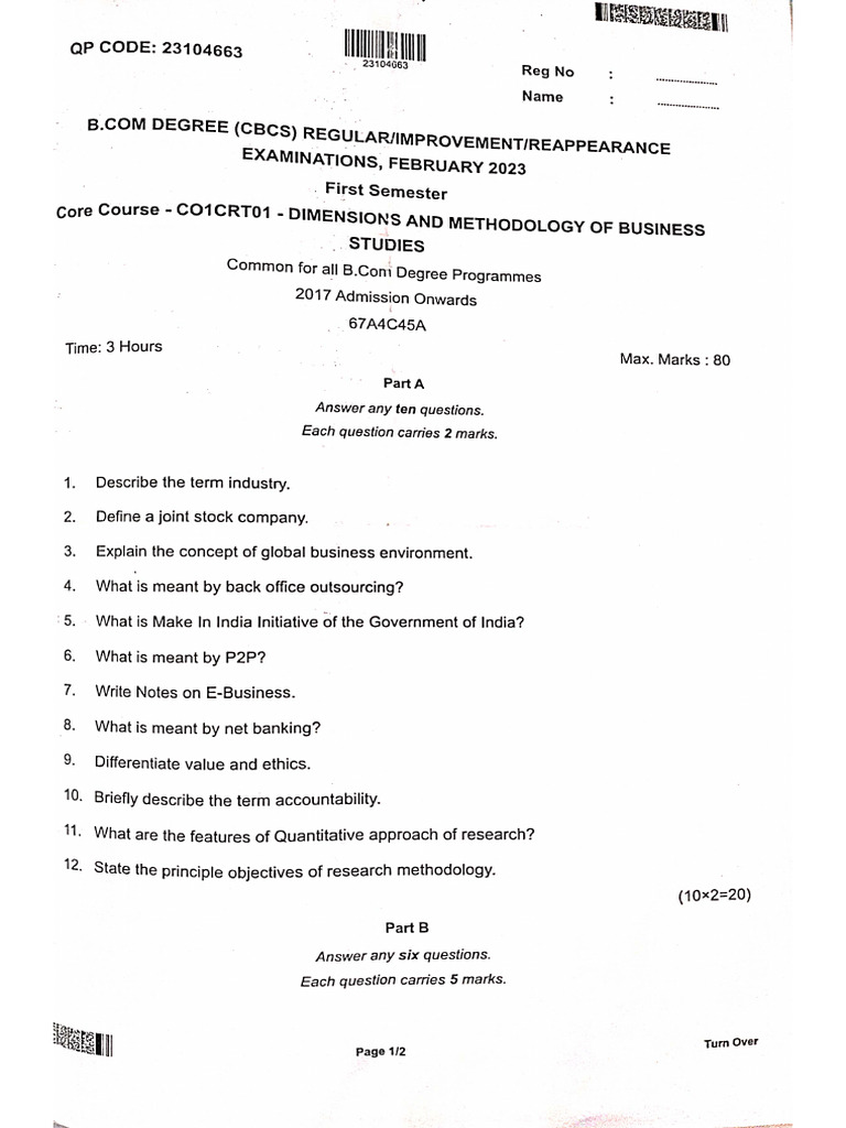 DMBS Previous Year Question Papers | PDF