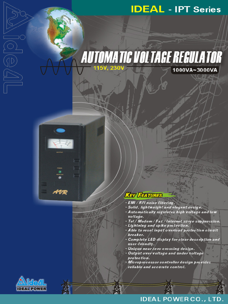 AVR IPT 3000M Brochure (3KVA) | PDF
