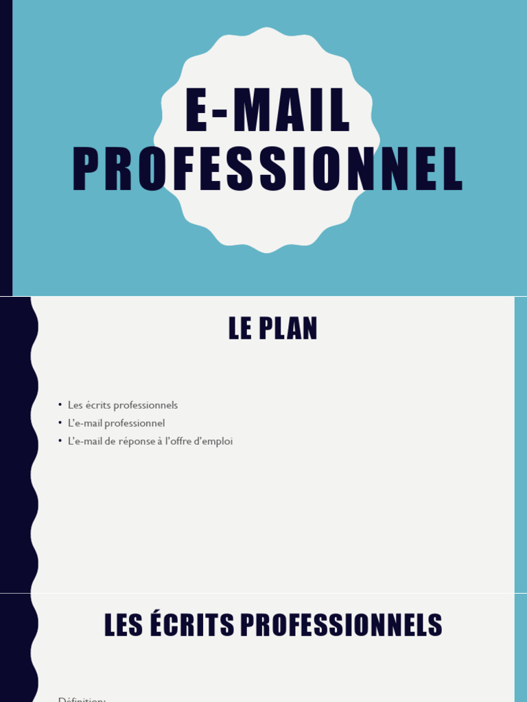 Exemple d'e-mail professionnel efficace | PDF | Évolution de carrière ...