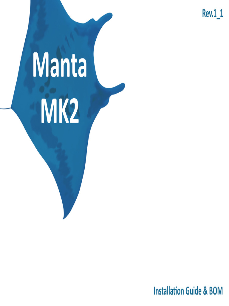Manta Mk2 Installation Guide BOM V1 1 | PDF