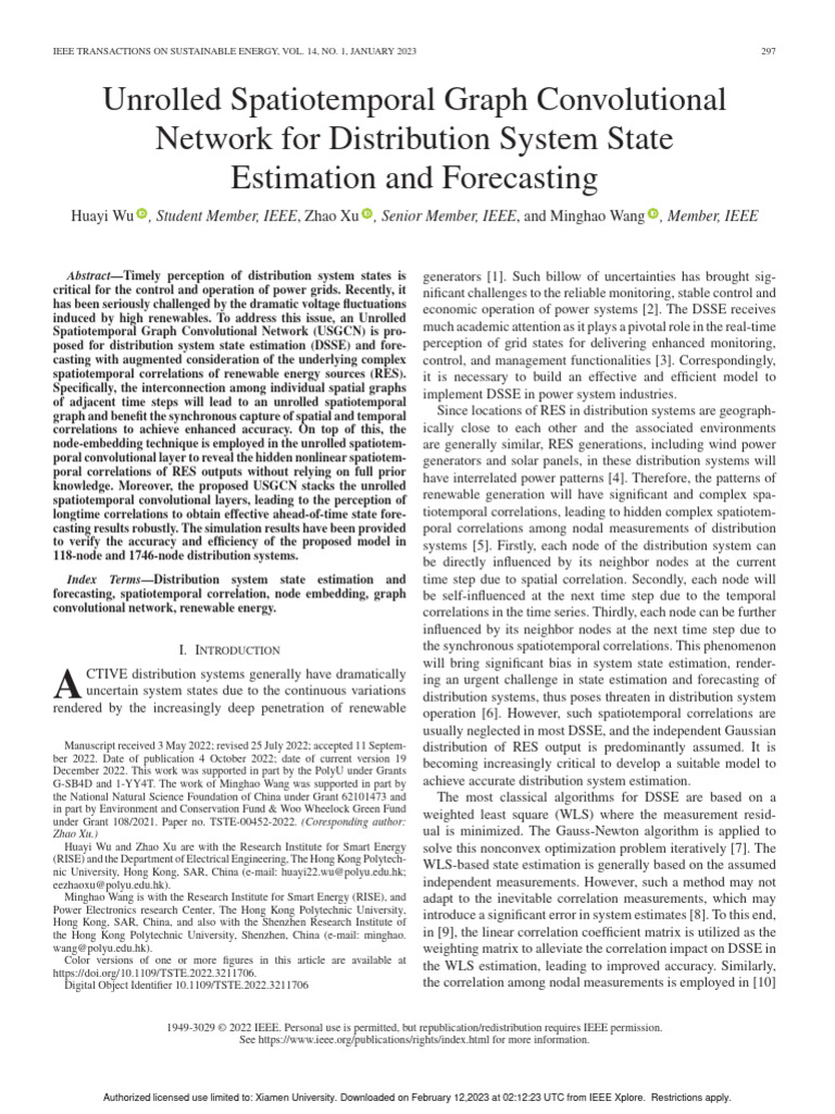 Unrolled Spatiotemporal Graph Convolutional Network For Distribution ... Unrolled Spatiotemporal Graph Convolutional Network For Distribution ...