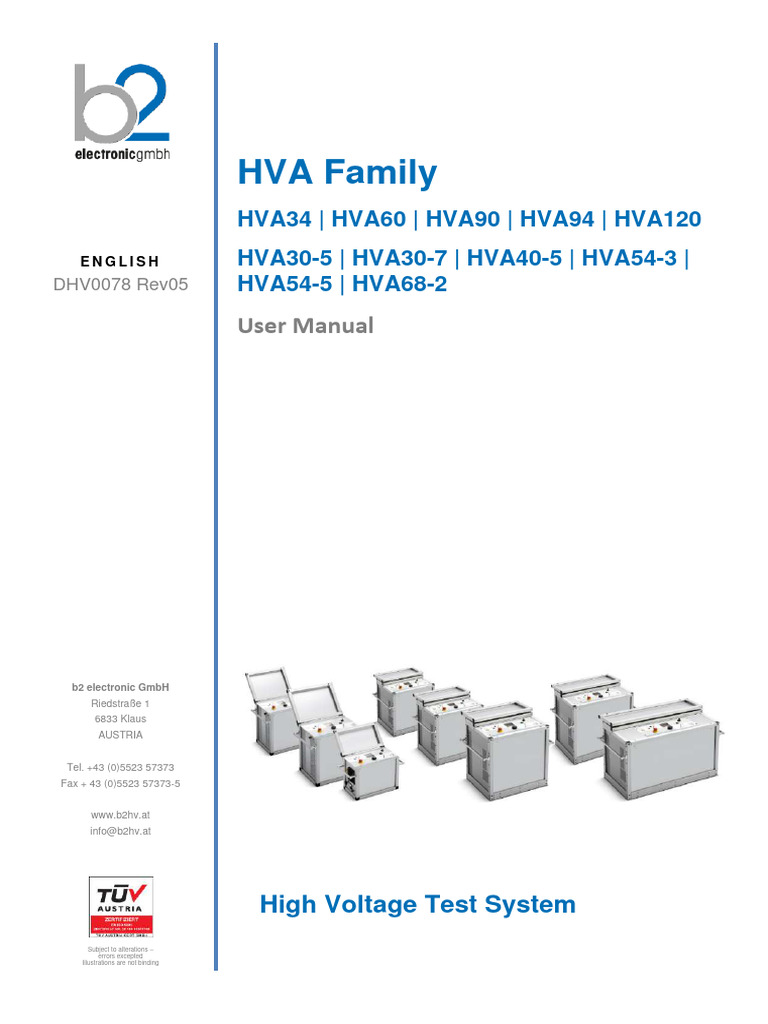 HVA 60 User Manual | PDF | Insulator (Electricity) | Capacitor