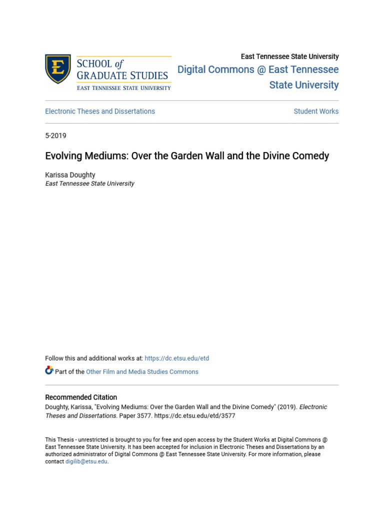 "Dante's Influence on Over the Garden Wall" | PDF | Divine Comedy ...