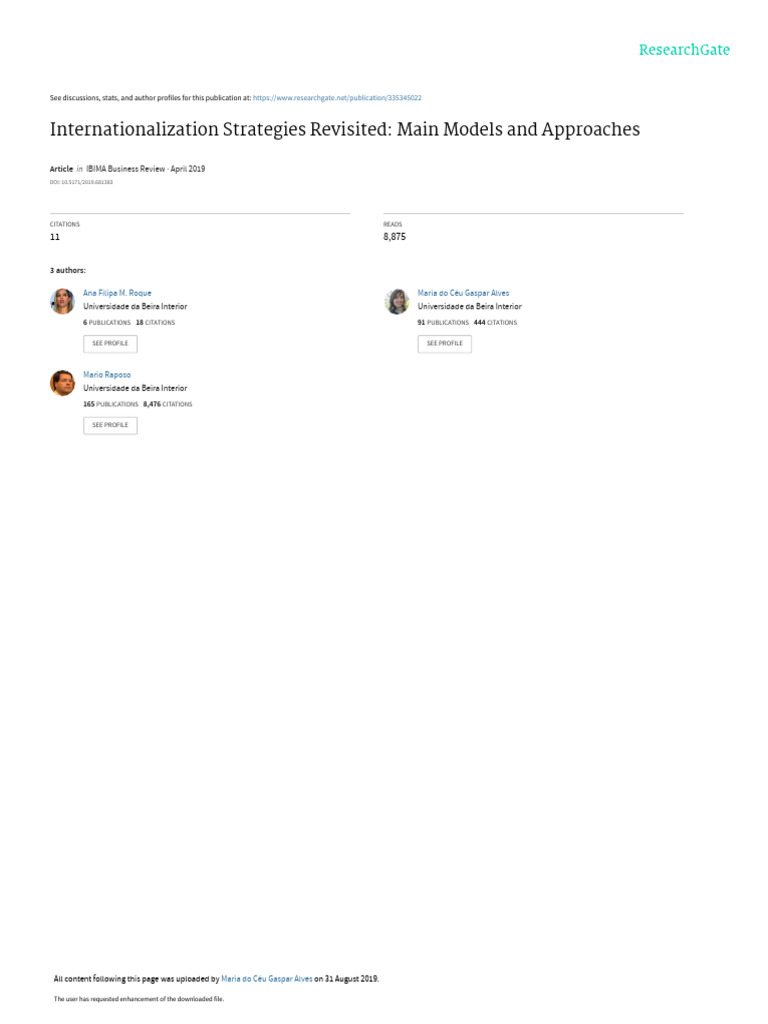 Internationalization Strategies Revisited Main Mod | PDF ...