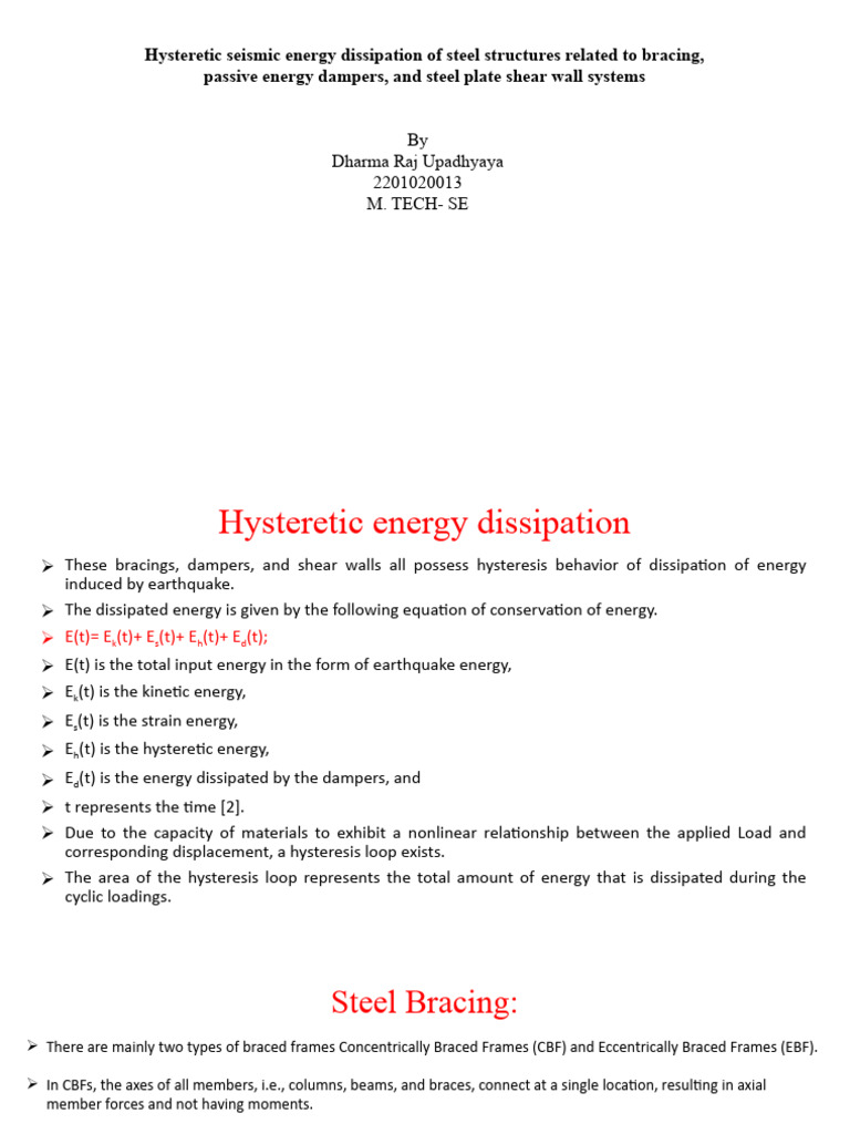 Hysteretic Energy Dissipation | PDF | Hysteresis | Friction