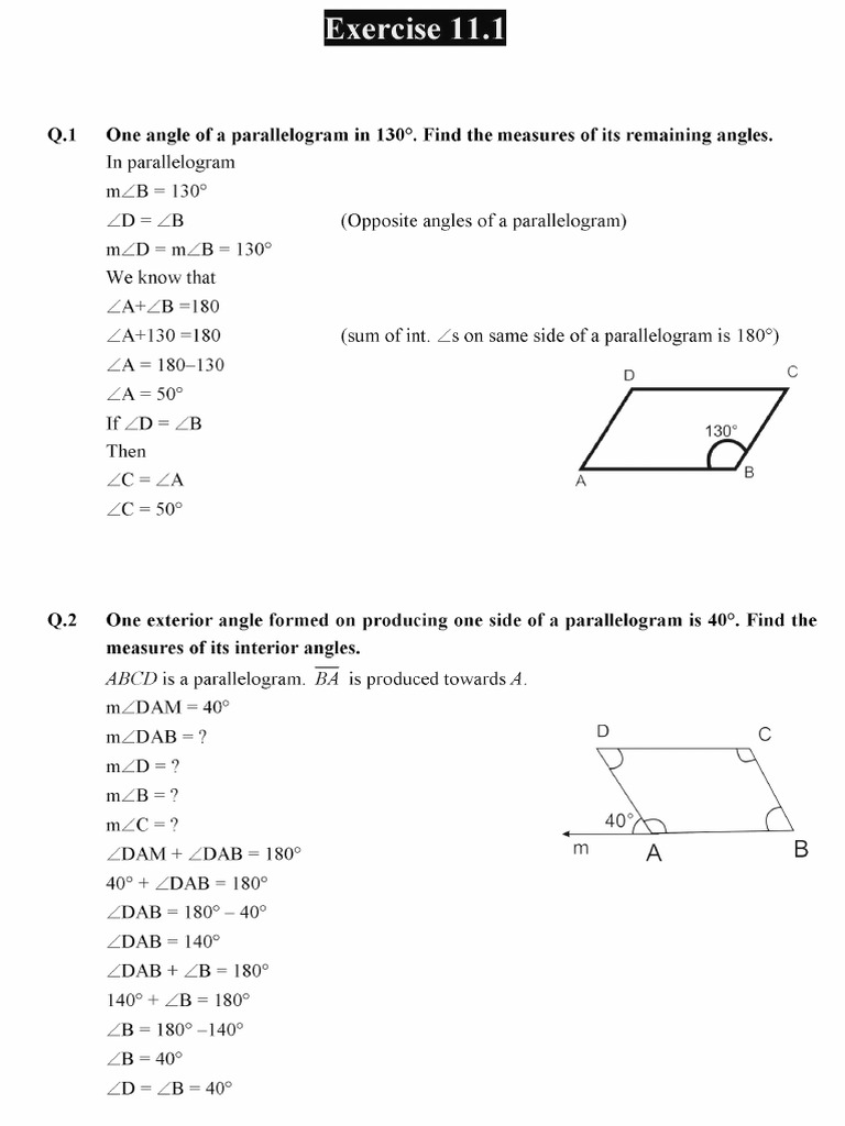 9th Math Chapter 11 11.1 | PDF
