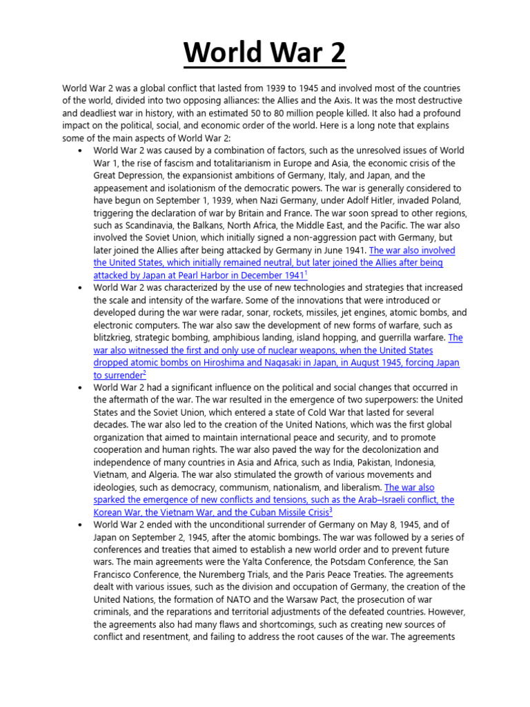 World War 2 | PDF | World War II | Allies Of World War II