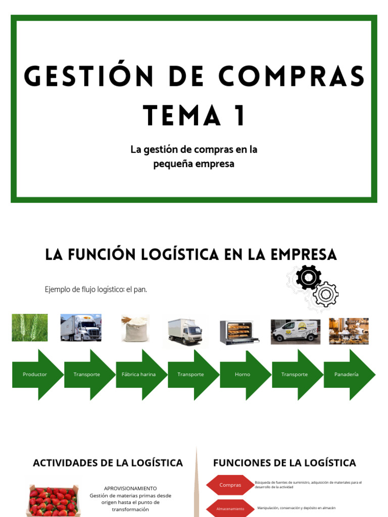 Tema 1 Gestión de Compras | PDF | Logística | Almacén