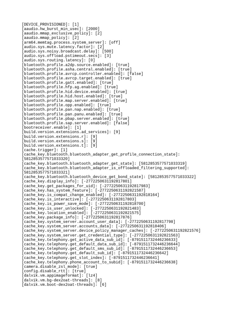 Android System Configurations | PDF | Computer Hardware | Electronics