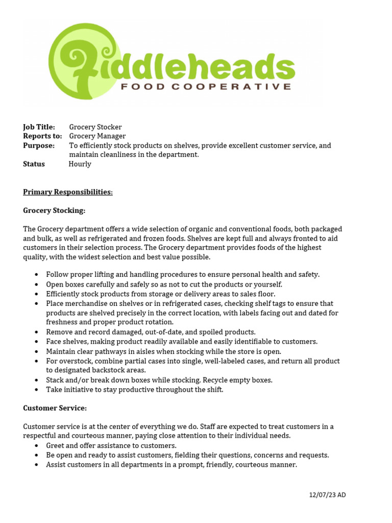 Grocer Stocker 2020 2 Pdf Grocery Store Business