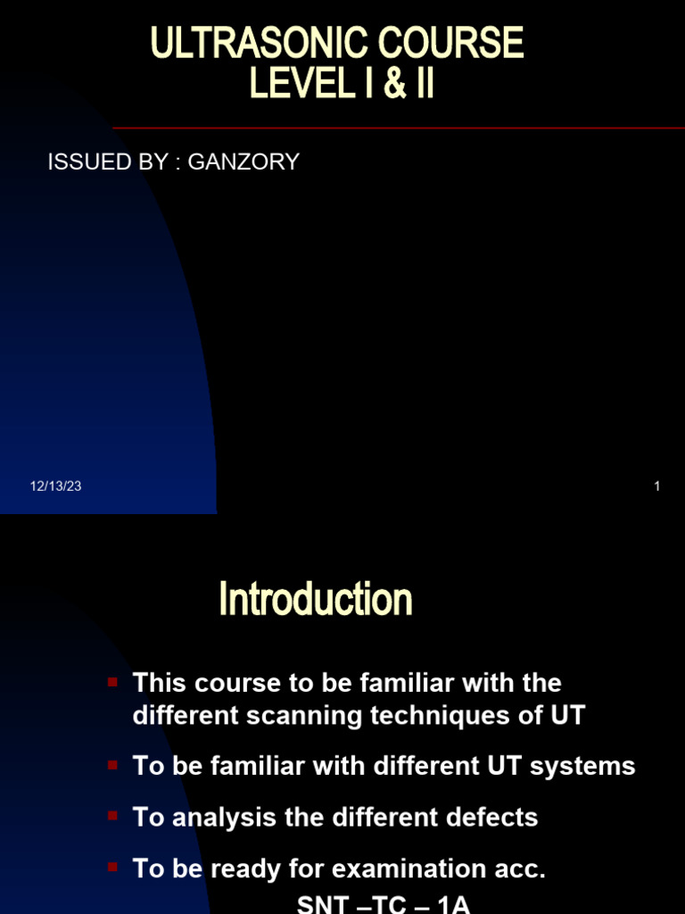 manual UT 1 | PDF | Ultrasound | Reflection (Physics)