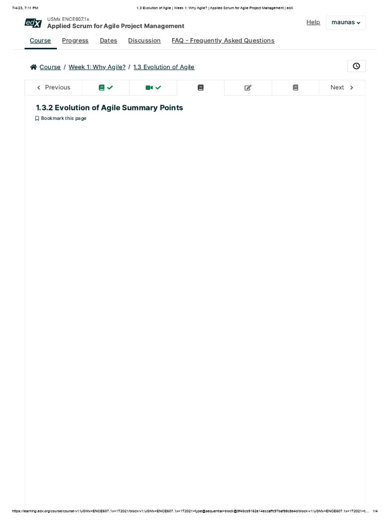 1.3 Evolution of Agile - Week 1 - Why Agile - Applied Scrum For Agile ...