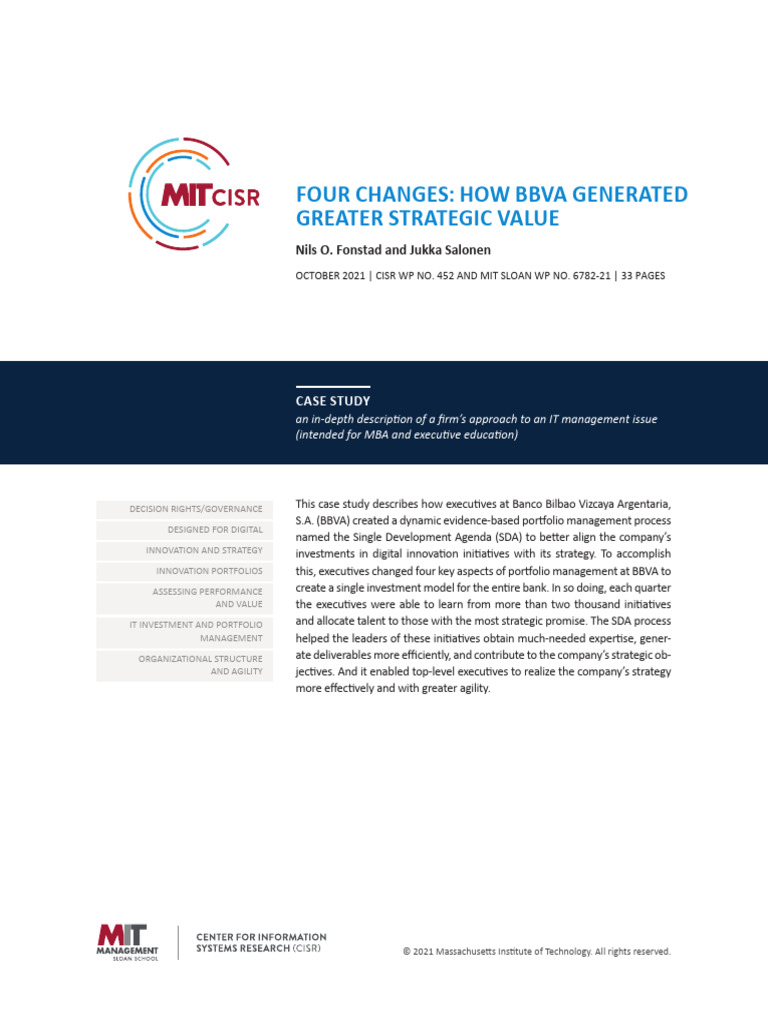 BBVA - Agile Portfolio Management Use Case - Four Changes - How BBVA ...