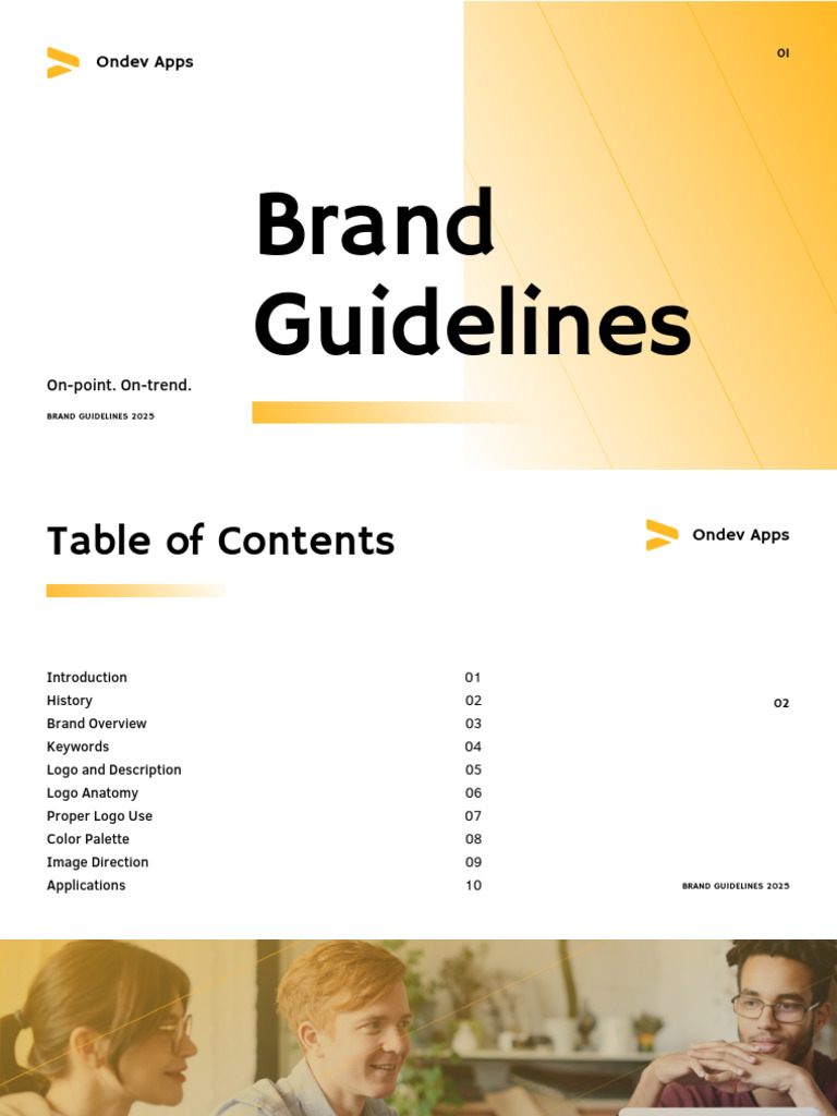 Yellow Professional Gradient App Development Brand Guidelines ...