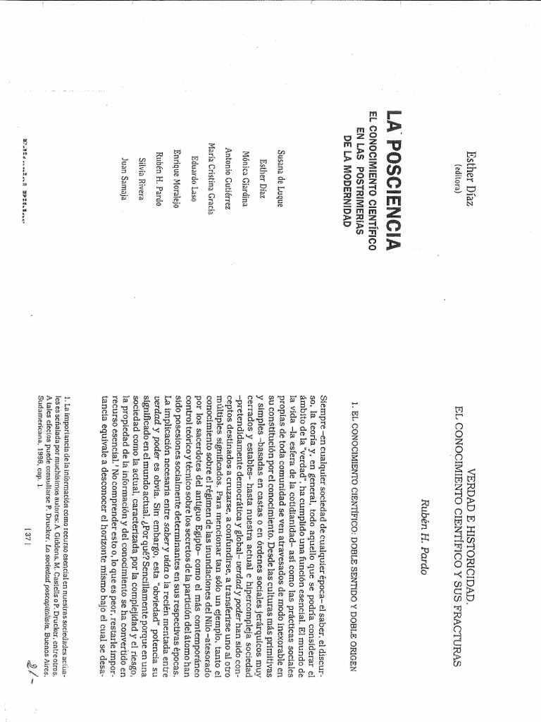 Esther Diaz - La Posciencia | PDF