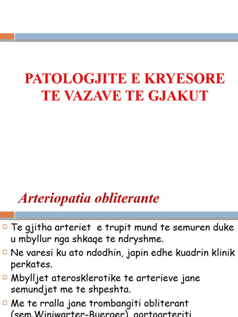 Kirurgji Speciale - Patologjite e Vazave | PDF