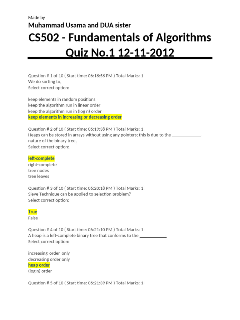 CS502-Midterm-All-Solved-Quizes-in-One-File Download | PDF | Time ... CS502-Midterm-All-Solved-Quizes-in-One-File Download | PDF | Time ...