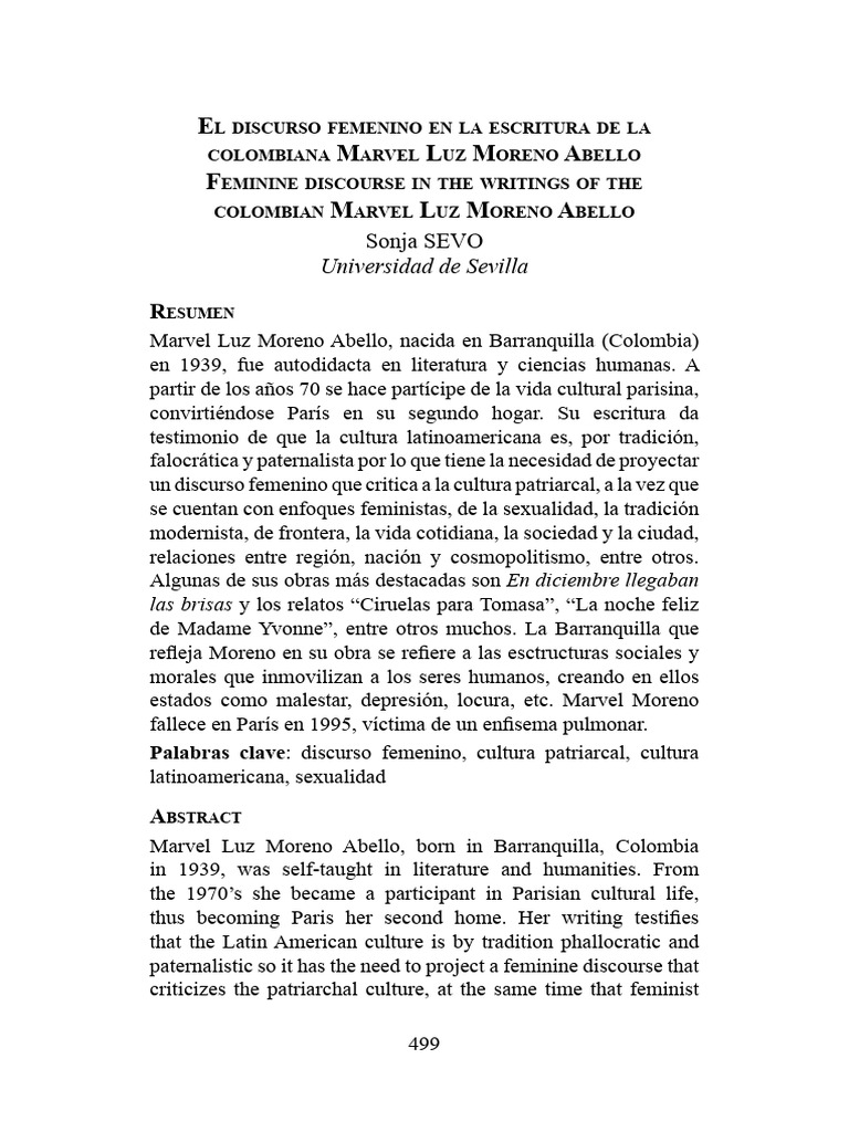 Marvel Moreno | PDF | Mujer