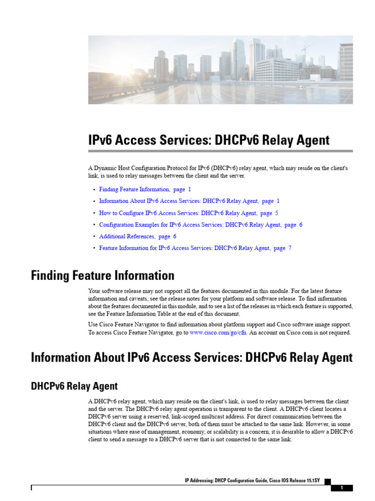 Ip6 DHCP Rel Agent | PDF | I Pv6 | Computer Architecture