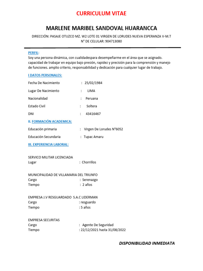 Marlene Maribel | PDF