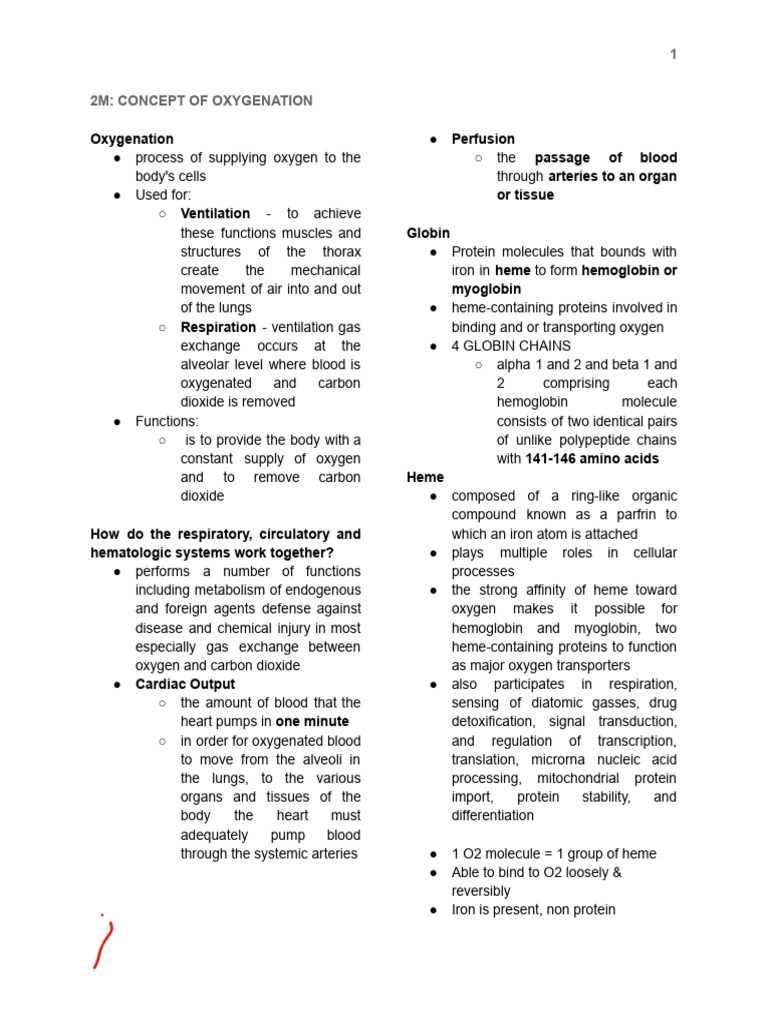 112-2M - Concept of Oxygenation Part 1 | PDF | Lung | Respiratory System