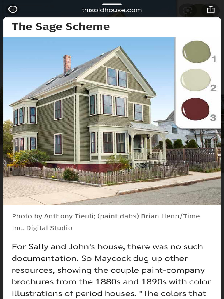 Picking The Perfect Exterior Paint Colors - This Old House | PDF