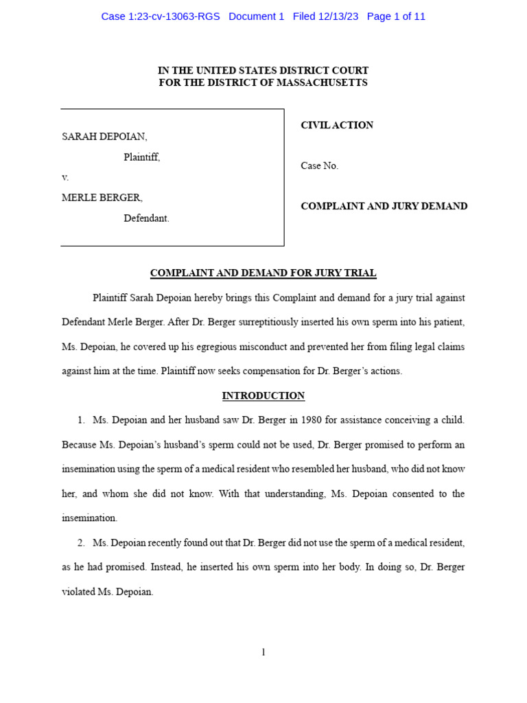 Merle Berger Lawsuit | PDF | Lawsuit | Complaint