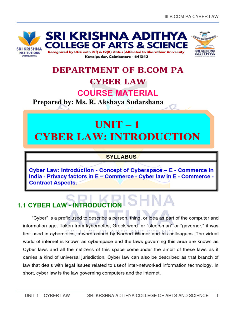 UNIT 1 CL MATERIAL 2022 | PDF | E Commerce | Cyberspace