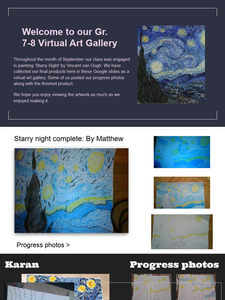Virtual Art Gallery - Starry Night | PDF | Plastic Arts | Paintings