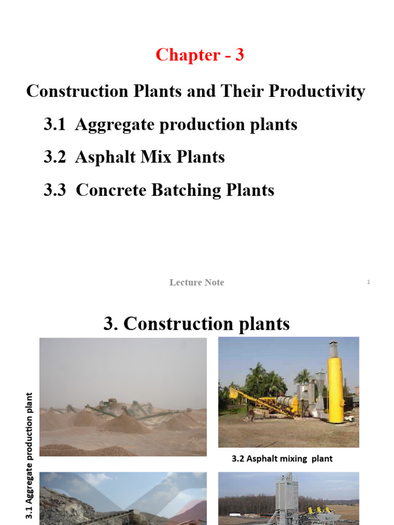 Chapter Three - Construction Plants | PDF | Concrete | Structural ...