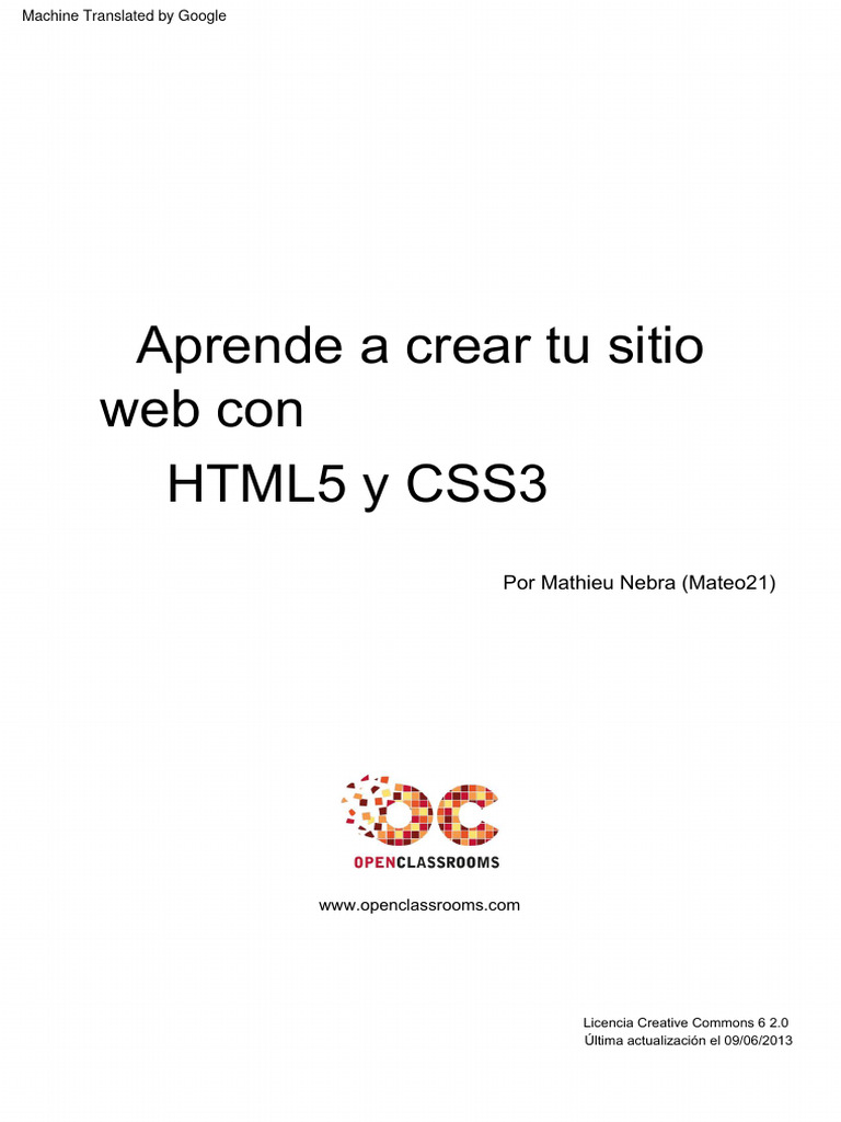 Aprende HTML5 y CSS3 Fácilmente | PDF | HTML | Hipervínculo