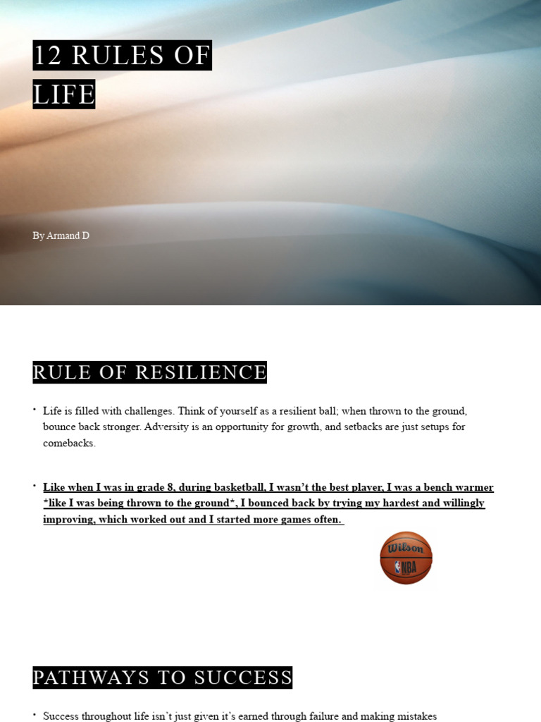 12 Life Rules for Resilience and Success | PDF