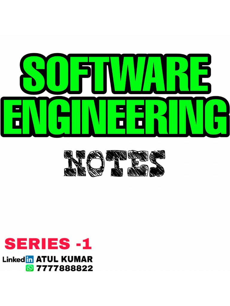 Software Engineering Notes Series - 1 | PDF