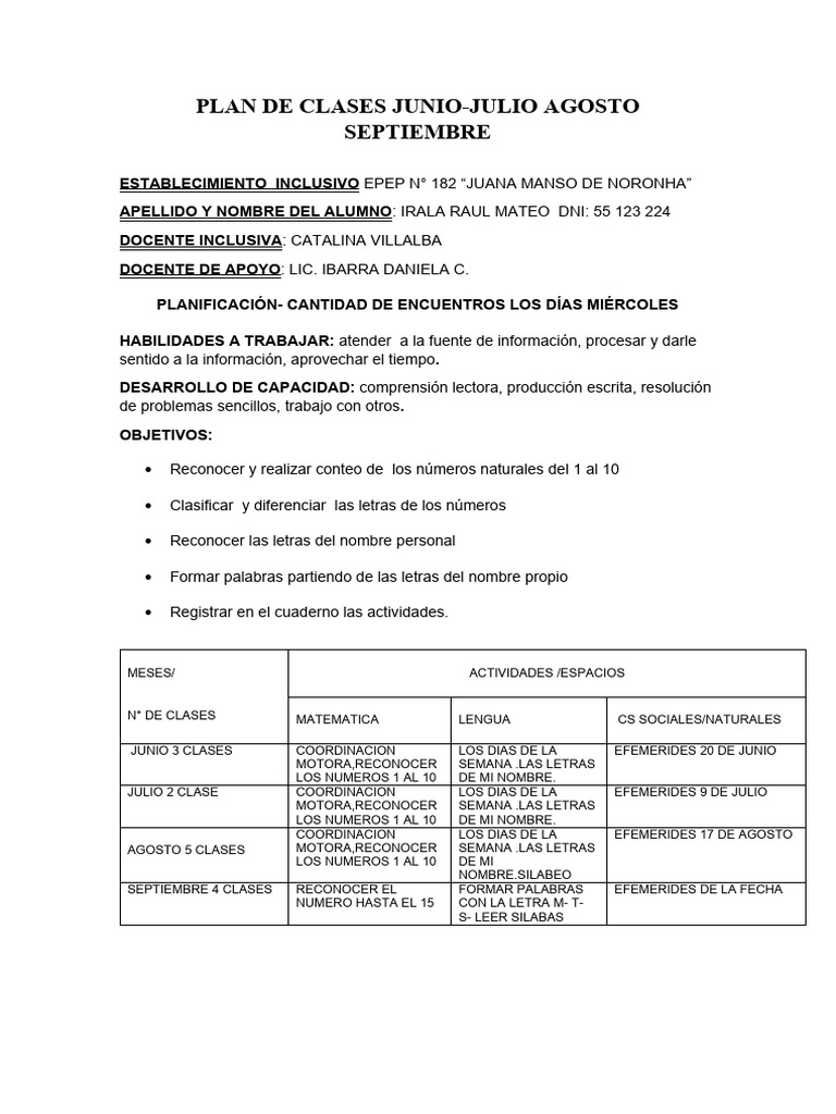 Plan de Clases Junio | PDF | Vocal | Color