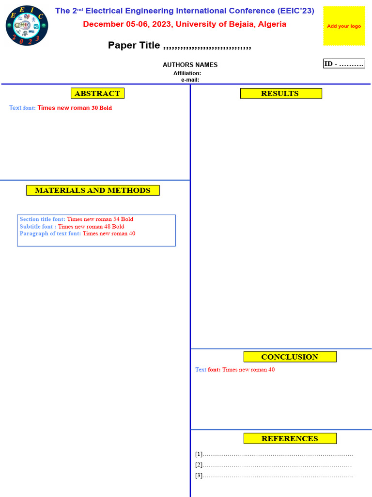 EEIC 23 Poster Template | PDF