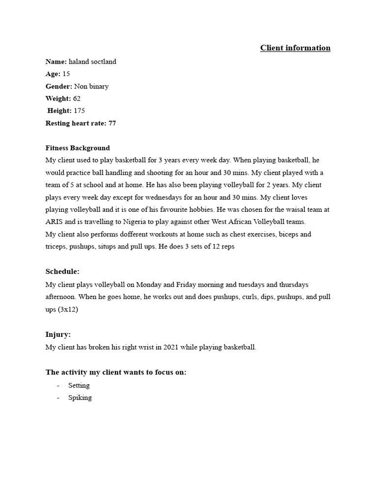 PHE Summative Assessment Task 1-2023 Final | PDF | Volleyball