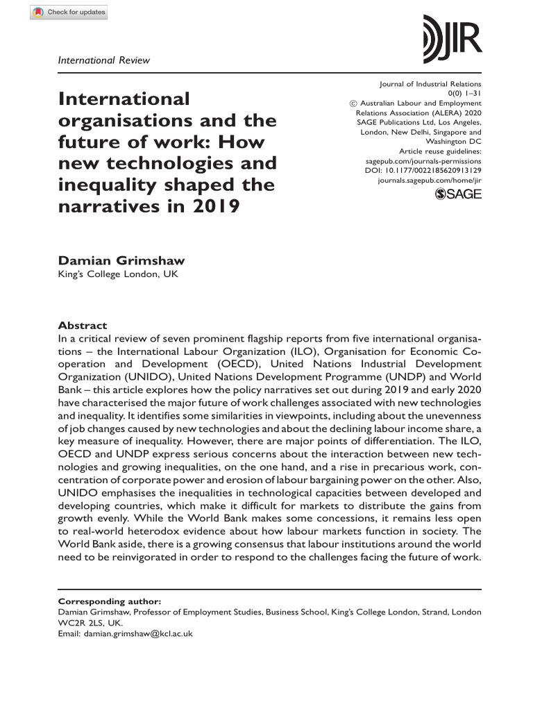 Grimshaw 2020 | PDF | Economic Inequality | Discrimination & Race Relations