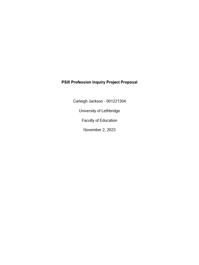 pip proposal - carleigh jackson-2 | PDF | Learning | Behavior Modification