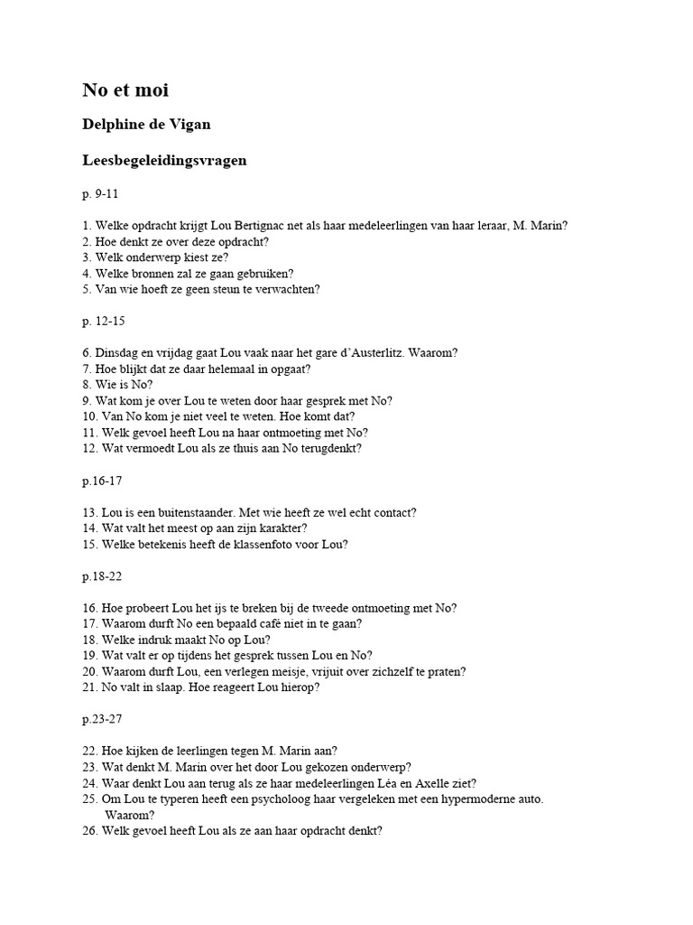 Samenvatting NO Et MOI | PDF